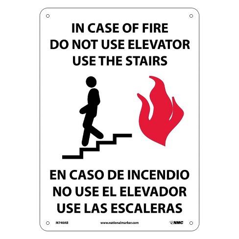 Elevator Fire Sign