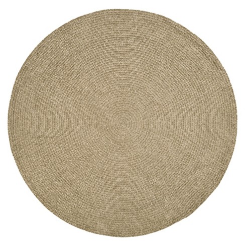 96" Chenille Solid Collection Dove Reversible Indoor Area Utility Round ...