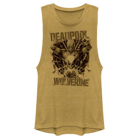 Junior's Marvel: Deadpool & Wolverine Grayscale Team Festival Muscle ...