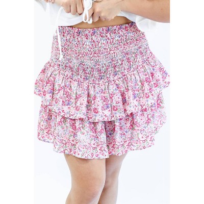 Women's Beach Party Ruffled Skort - Entro L : Target