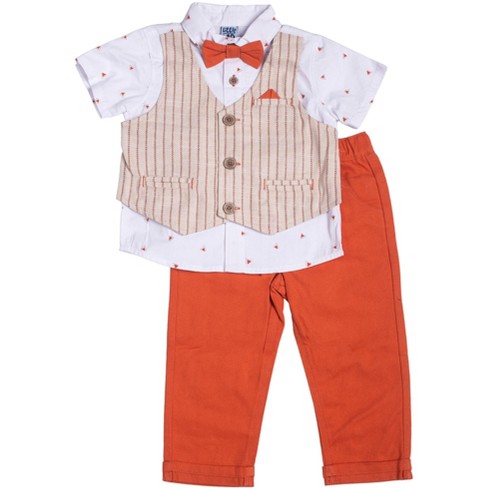 Little Lad Infant 3-piece Mock Vest Set : Target