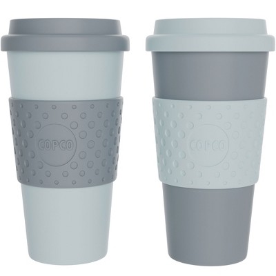 Copco Acadia To Go Mug Set Of 2, 16 Ounce Reusable Coffee Cups With ...