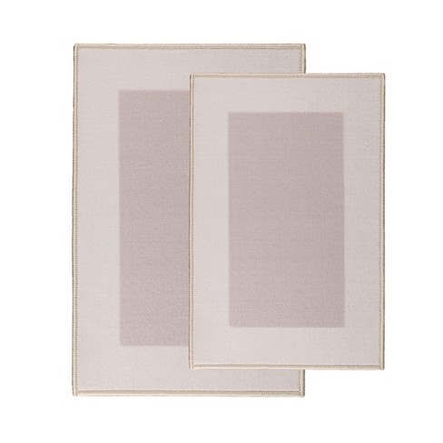 Modern Plush Washable Highly-absorbent Non-slip Latex Backing 2 Piece ...