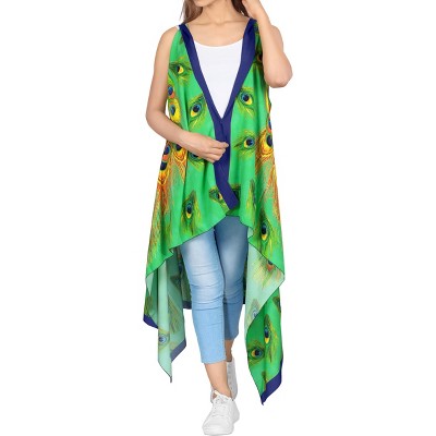 La Leela Women's Summer Open Front Vacation Beachwear Long Bathing Suit ...