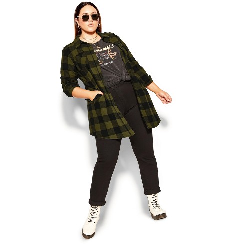 Shacket Nomad - Olive Check - 24 / Xxl : Target