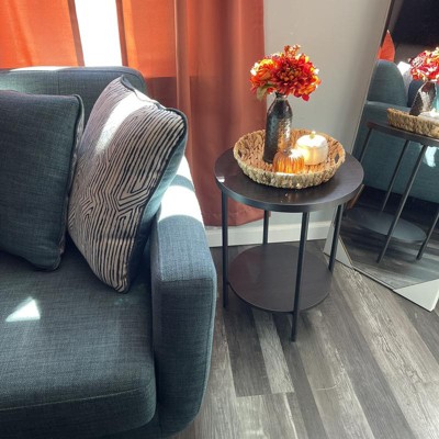 Wood And Metal Round End Table - Room Essentials™ : Target