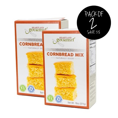 Heartland Gourmet 18 oz Gluten Free Cornbread Mix - Pack of 2 : Target