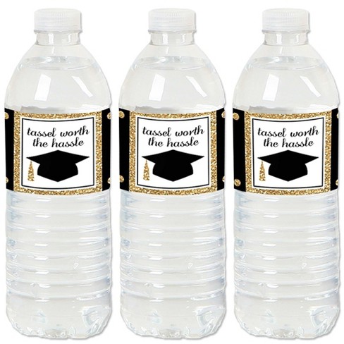 Big Dot Of Happiness Gold Graduation Party Water Bottle Sticker Labels ...