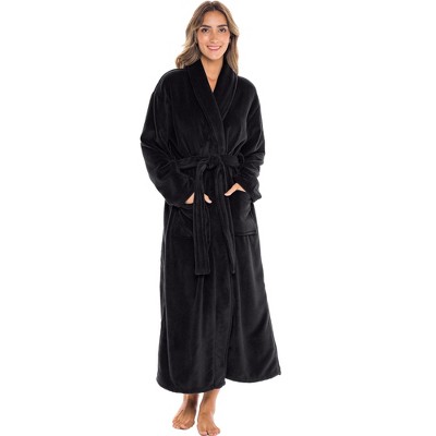 Adr Women's Cozy Fleece Winter Wrap Around Robe, Long Cozy Plush ...