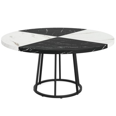 Tribesigns 47-inch Round Dining Table, Black And White : Target