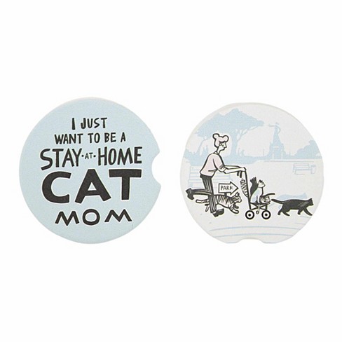 2.75 In Cat Mom Stay At Home Coasters : Target