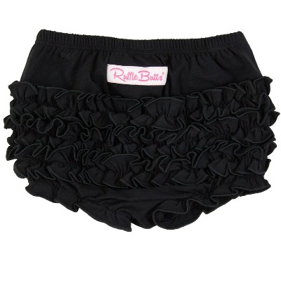 Rufflebutts Baby/toddler Knit Rufflebutt Bloomer - Black Knit, 0-3m ...
