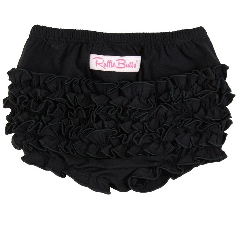 Rufflebutts Baby/toddler Knit Rufflebutt Bloomer - Black Knit, 3-6m ...
