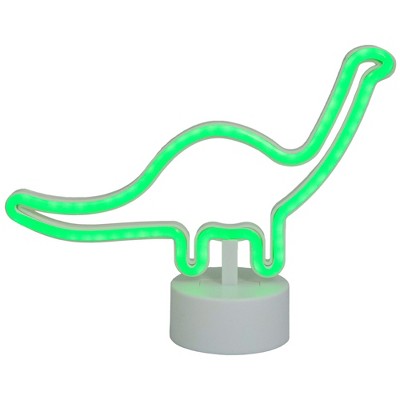 Northlight 11" Green Dinosaur Led Neon Style Table Sign : Target