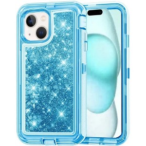 Entronix Case Compatible with iPhone 14 Plus - Liquid Glitter Triple ...