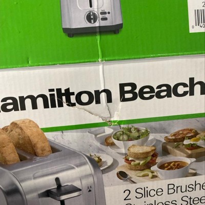Hamilton Beach 2 Slice Toaster - Stainless Steel: Bagel & Bread Toaster ...