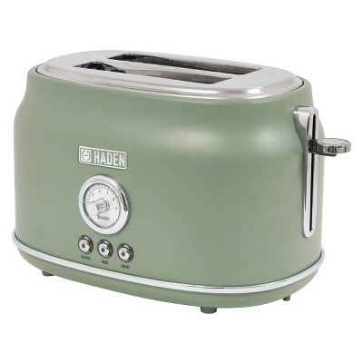 Dorset 2 Slice Wide Slot Toaster Cedar Green And Chrome : Target