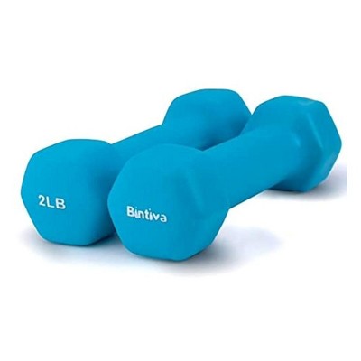 Bintiva Neoprene Hexagon Shaped Dumbbells - 2 Lbs : Target