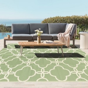 Waterproof Outdoor Patio Rug - Reversible Plastic Straw Camping Mat ...
