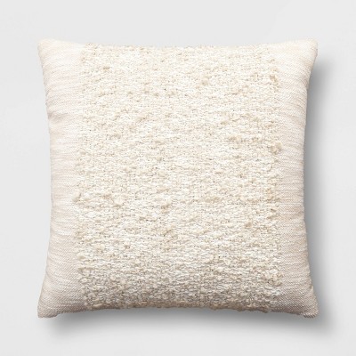 Oversized Textural Woven Lumbar Throw Pillow Cream - Threshold™ : Target