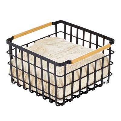 Mdesign Metal Wire Storage Basket Bin With Handles For Closets, 4 Pack ...