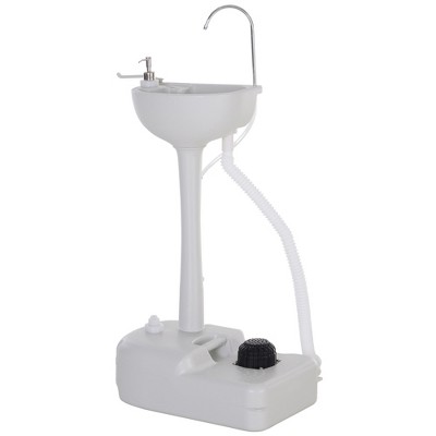 Kleankin Portable Camping Sink Hand Wash Station Basin With 4.5 Gallon ...