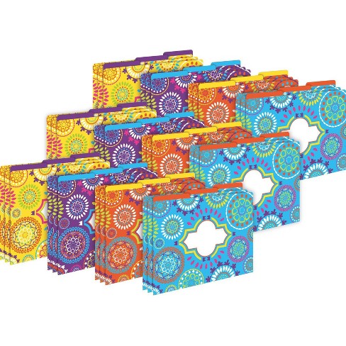 Barker Creek Moroccan 14pt Letter-size File Folders Multi-design Set 36 ...