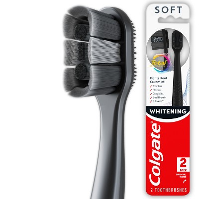 Colgate Total Active Prevention Whitening Toothbrush Soft - 2ct : Target