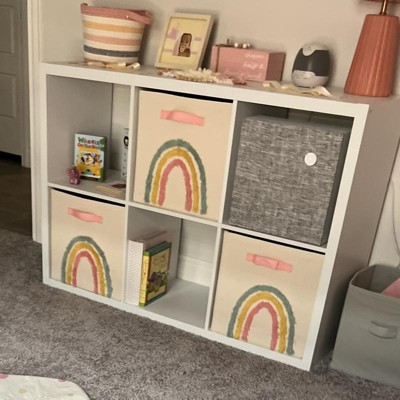 Tufted Canvas 13"x13" Storage Cube - Cloud Island™ Rainbow : Target