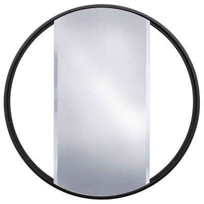 Wood Oval Mirror With Beaded Trim Black - Stylecraft : Target