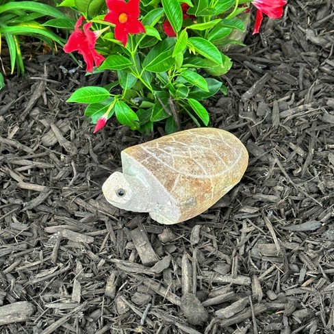 Tierra Garden 6"l Natural Granite Boulder Turtle : Target