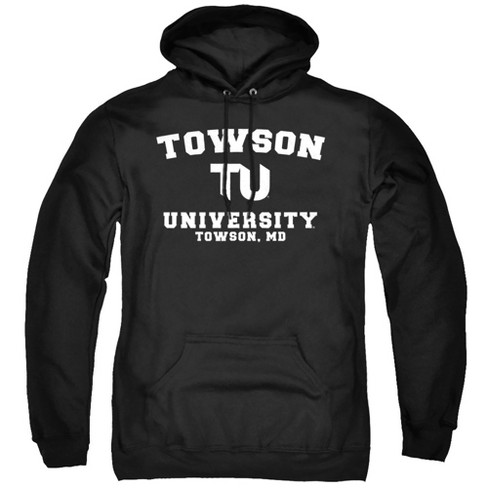 Towson University Official Circle Logo Adult Pull-over Hoodie, Black ...