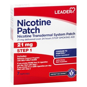 Leader Stop Smoking Aid, Step 1, 21 Mg, Patch : Target