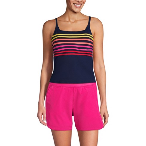 Lands' End Women's Long Chlorine Resistant Square Neck Tankini Swimsuit ...