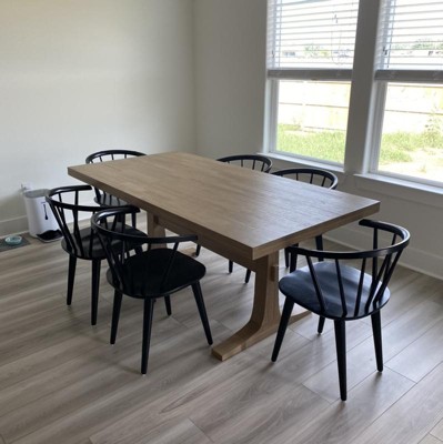 Pedestal Wood Dining Table - Natural - Hearth & Hand™ With Magnolia ...