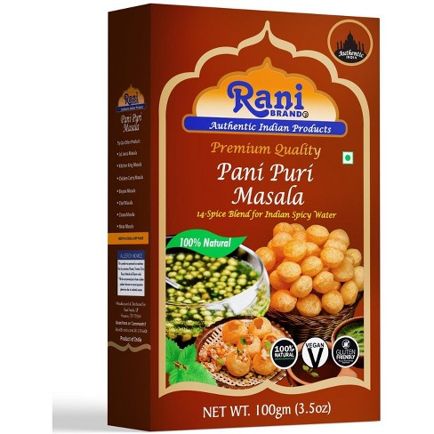 Pani Puri Masala, Indian 14-spice Blend - 3.5oz (100g) - Rani Brand ...