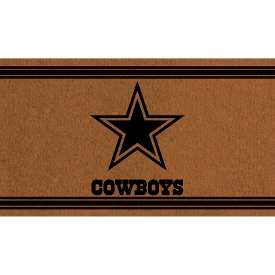 Evergreen Dallas Cowboys Logo Turf Mat, Brown- 28 X 16 Inches Indoor ...