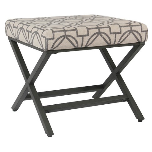Modern Metal X Base Ottoman - Homepop : Target