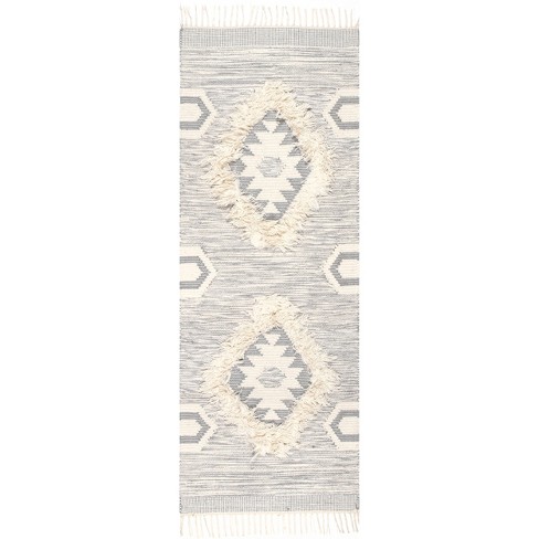 Nuloom Savannah Moroccan Tasseled Wool Kitchen Runner Rug - Hallway ...