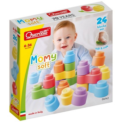 Quercetti: Momy Soft - 24pc Block Set, Washable Shapes, Sorting ...