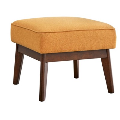 Sonia Ottoman Yellow - Buylateral: Upholstered Square Bench, Wood ...