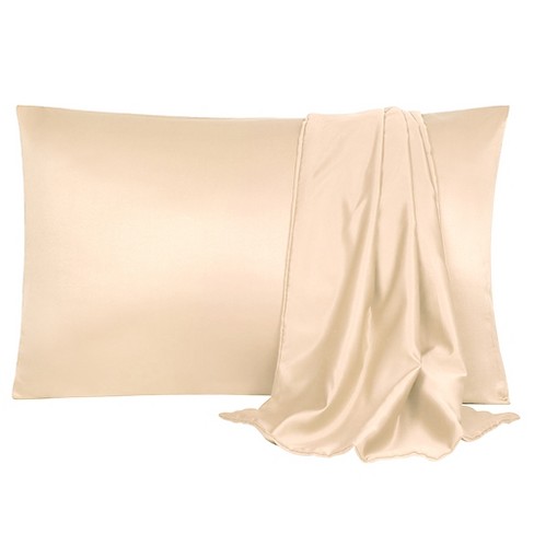 Piccocasa Silky Satin Soft Breathable Envelope Closure Pillowcases 2 ...