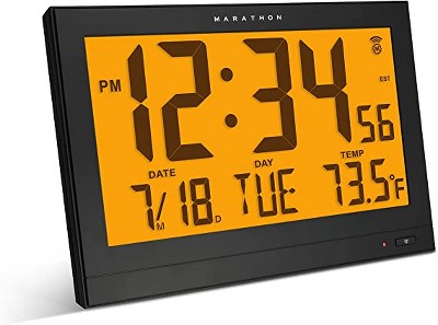 Marathon Atomic Full Calendar Large Digits Digital Clock Indoor And ...