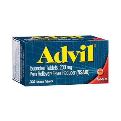 Advil Pain Reliever/fever Reducer Tablets - Ibuprofen (nsaid) - 200ct ...