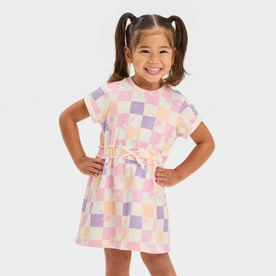 Grayson Mini Toddler Girls' Tee Dress - Aop Checker 4t : Target