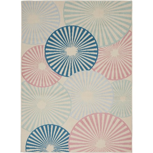 Nourison Grafix 5'3"x7'3" (5' X 7') Ivory/multi Area Rug Contemporary ...