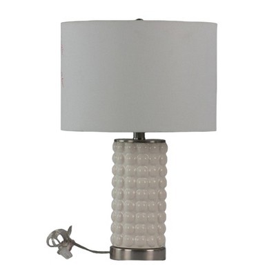 Fiona Bubble Glass Table Lamp White - Splendor Home : Target