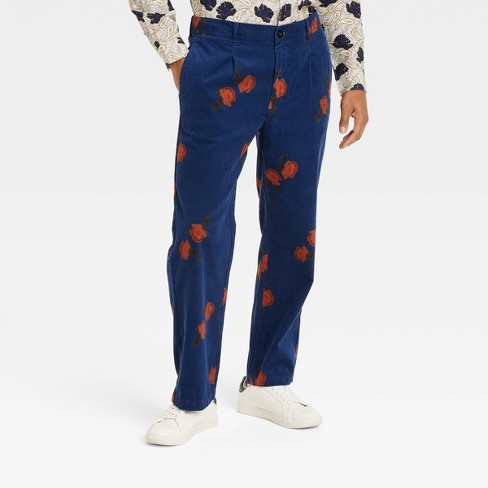 Houston White Adult Floral Print Tapered Trousers - Navy Blue : Target
