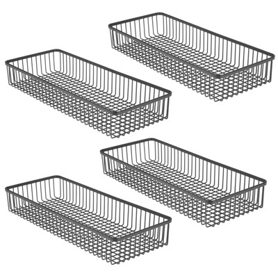 Mdesign Bamboo Stackable Kitchen Drawer Organizer Tray : Target