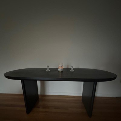 Catlett Oval Modern Wood Dining Table Black - Threshold™ : Target